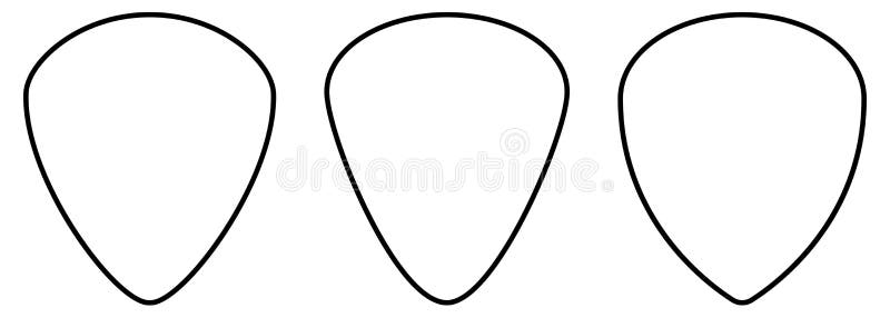 Guitar Pick Actual Size Template