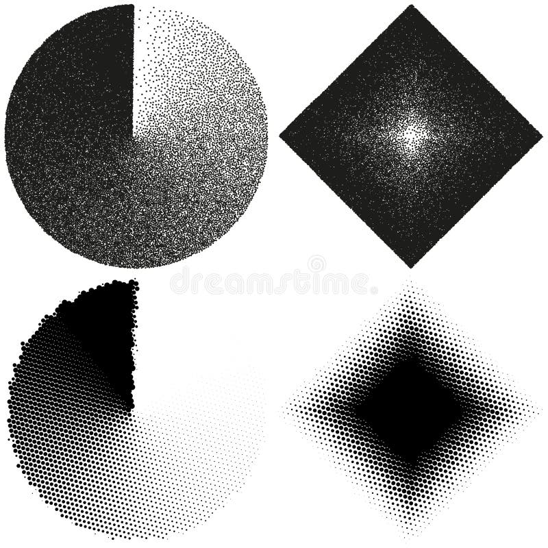 Set of Halftone Abstract Object. EPS 10 Vector Stock Vector ...