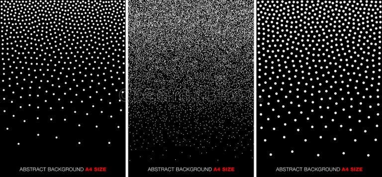 Set of Halftone Dots Patterns. Set of Abstract Gradient Circle Dots ...