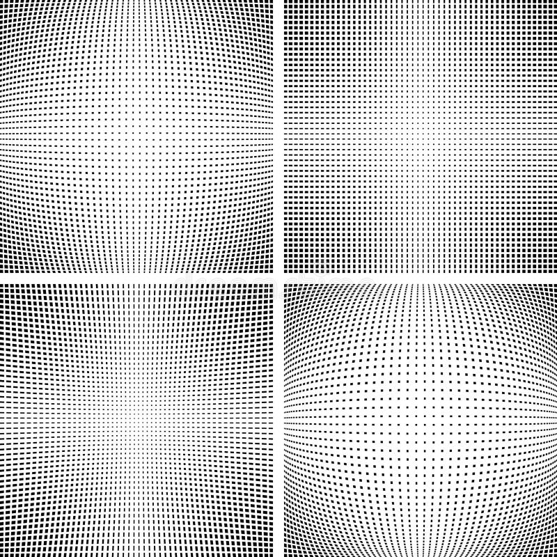 Halftone Dots Patterns Set. Black and White Textured Backgrounds Stock Vector - Illustration of ...