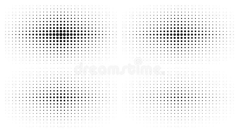 Set of Halftone Gradient Background Textures. Comic Dotted Pattern ...