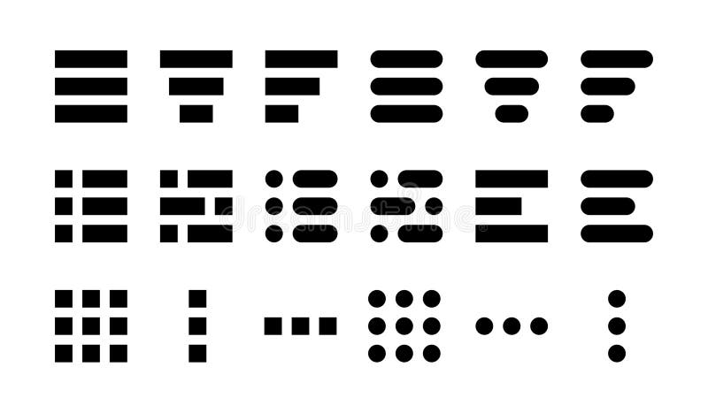 Set of Hamburger Menu Icons for Website Navigation. Burger Style Web ...