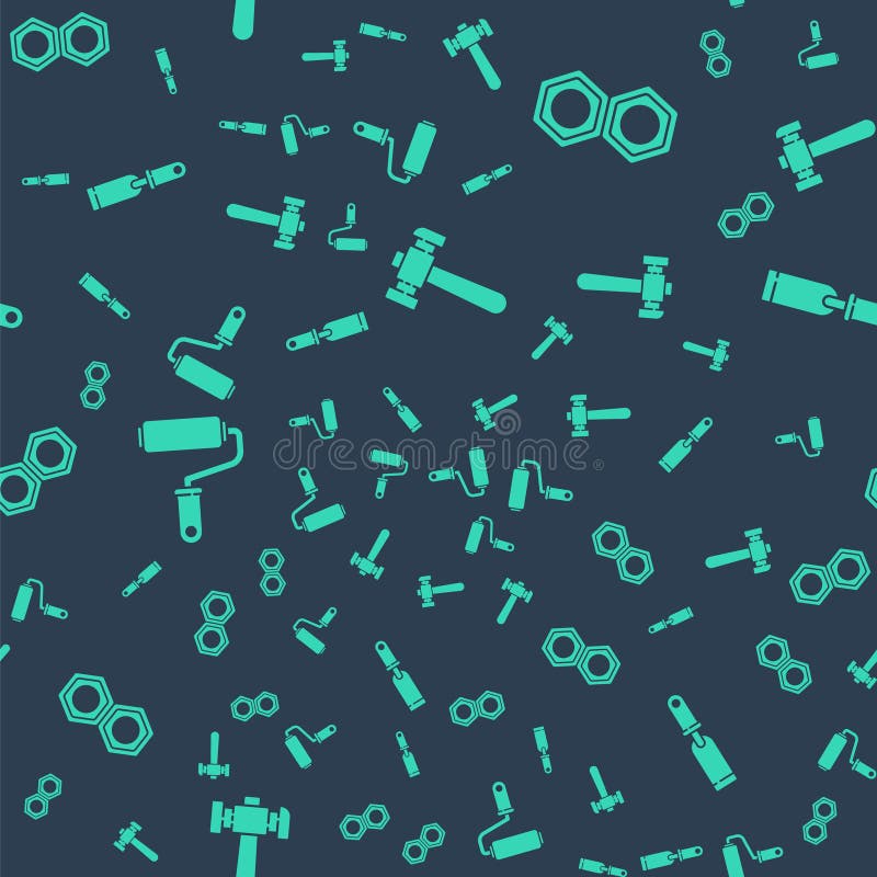 Set Hammer, Hexagonal Metal Nut, Paint Roller Brush and Rasp Metal File ...