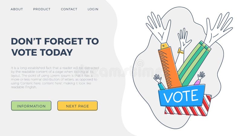 Set of Hand Draw Hands. Voting Concept Illustration. Stock Illustration ...