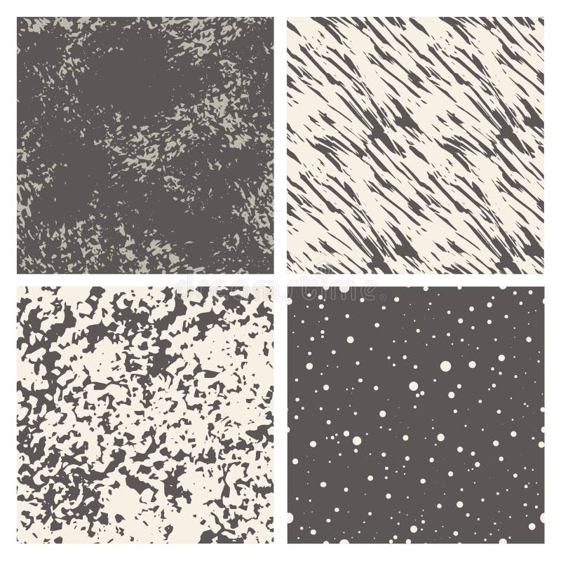 Set of Hand-drawn Abstract Textures Stock Vector - Illustration of ...