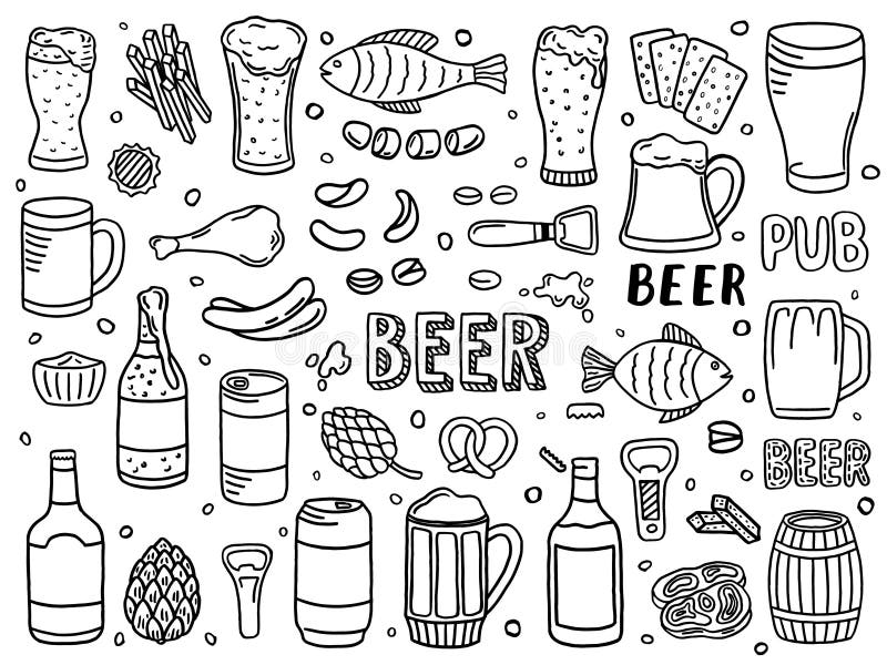 Hand Drawn Beer Doodles Stock Illustrations – 627 Hand Drawn Beer Doodles Stock Illustrations ...