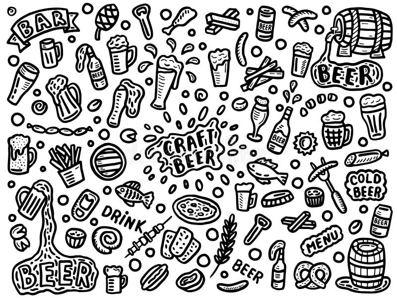 Hand Drawn Beer Doodles Stock Illustrations – 627 Hand Drawn Beer ...