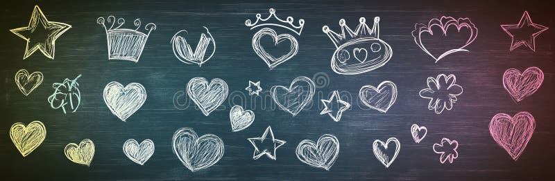 A Set of Hand-drawn Black Modern Designs Featuring Kid-friendly ...