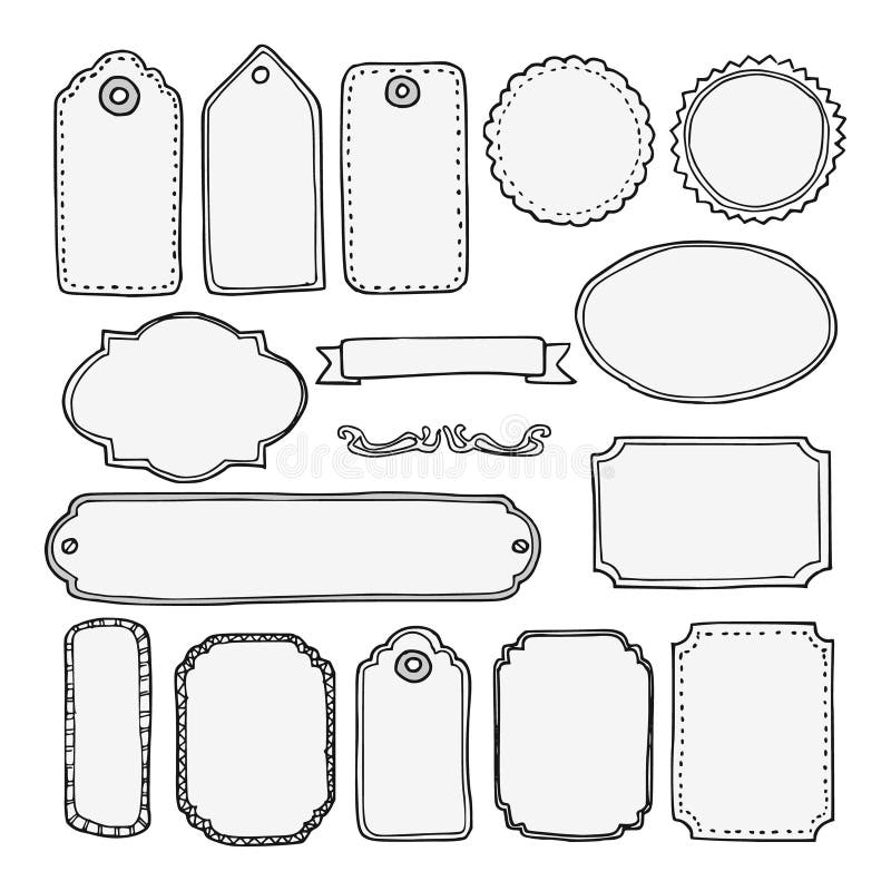 Set of Blank Vintage Frames, Tags and Labels, S Stock Vector ...