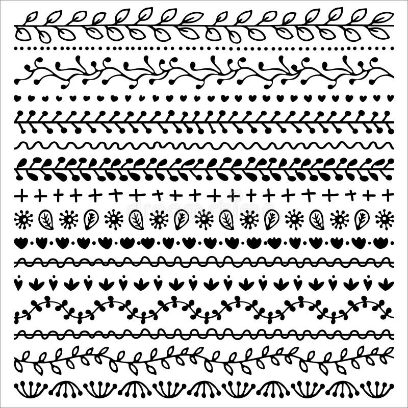 Set of Doodle Frames for Bullet Journal, Notebook, Diary, and Planner ...