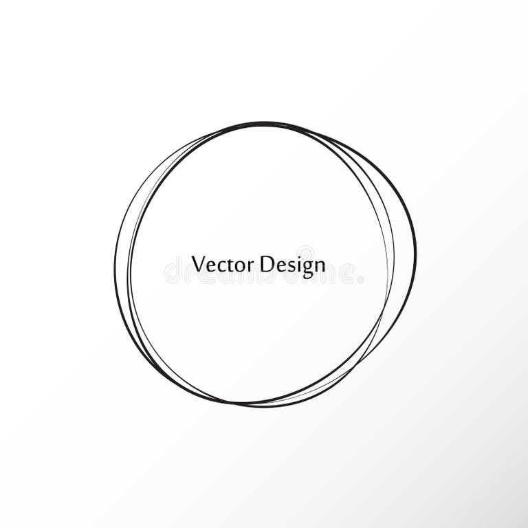 Set of Hand Drawn Circle Frames. Abstract Grunge Doodle Frames Isolated ...