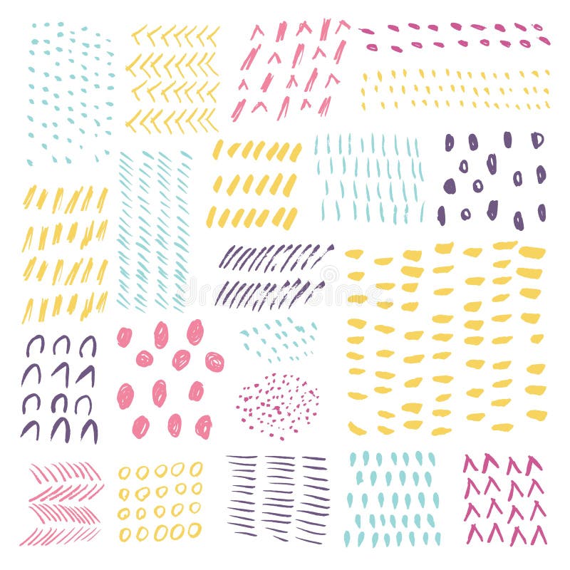 Hand drawn textures stock illustration. Illustration of design - 191065731