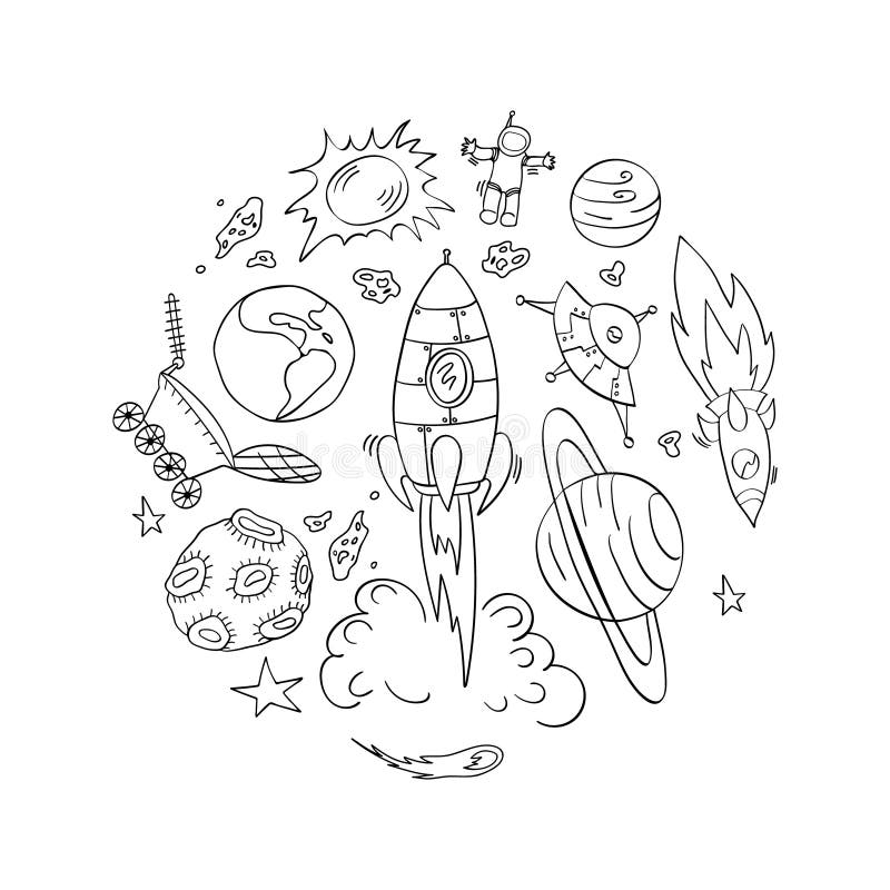 Set of Hand Drawn Cosmic Elements Stock Vector - Illustration of cosmos ... Set of Hand Drawn Cosmic Elements Stock Vector - Illustration of cosmos ...