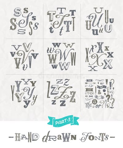 Different Letter Fonts Stock Illustrations – 467 Different Letter Fonts ...