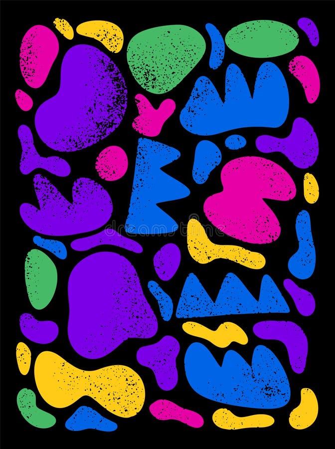 Set of Hand Drawn and Doodle Elements Different Spots, Drops of Blots ...