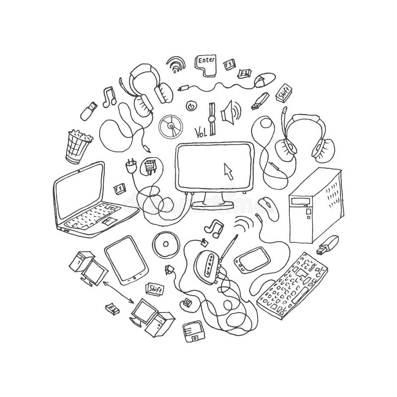 Electronic Gadget stock illustration. Illustration of pendrive - 2471793