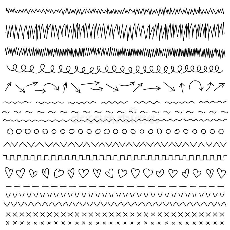 Hand Drawn Dash Design Elements Stock Illustrations – 1,029 Hand Drawn ...