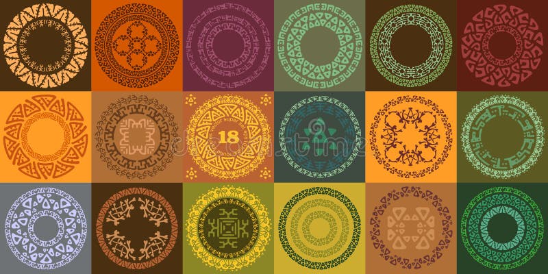 Native American Style Borders Labels Stock Illustrations – 4 Native ...