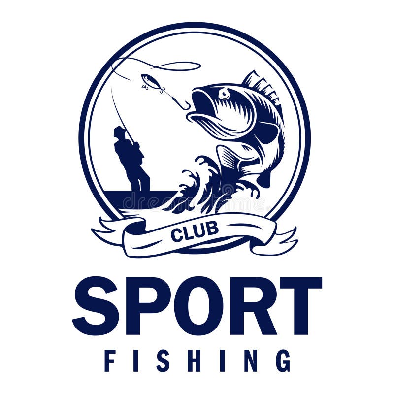 Set of Hand-drawn Fishing Logo Design Stock Vector - Illustration of ...