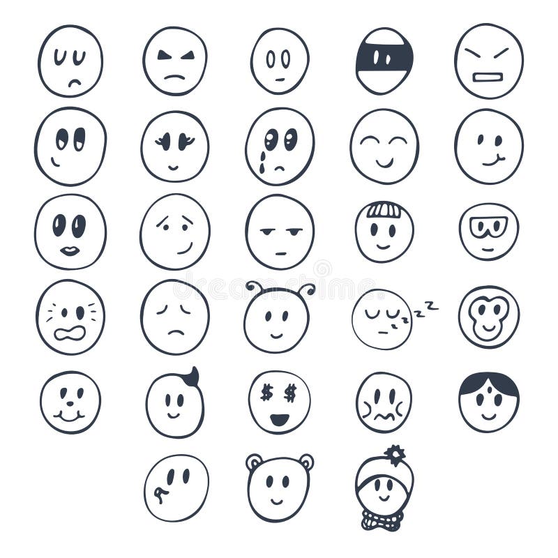 Scribble Smiley Face Stock Illustrations – 454 Scribble Smiley Face ...