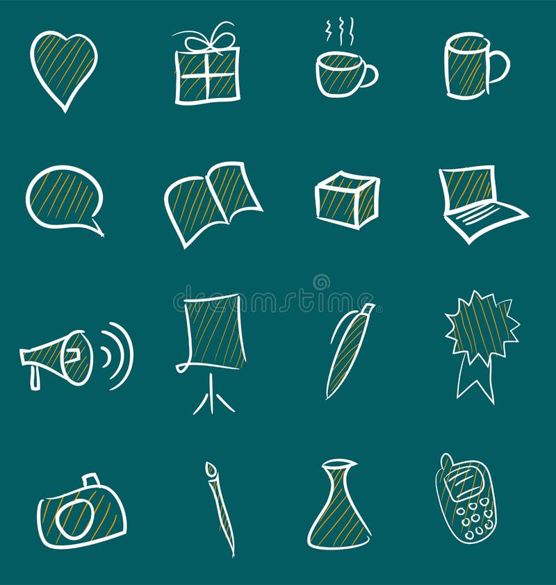 Set of hand drawn stock vector. Illustration of circular - 42049239