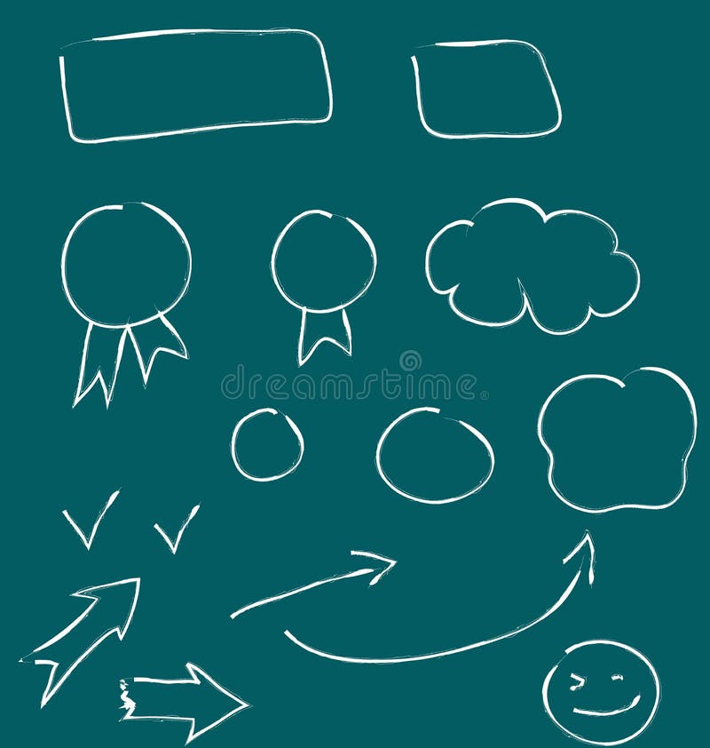 Set of hand drawn stock vector. Illustration of handmade - 42049319