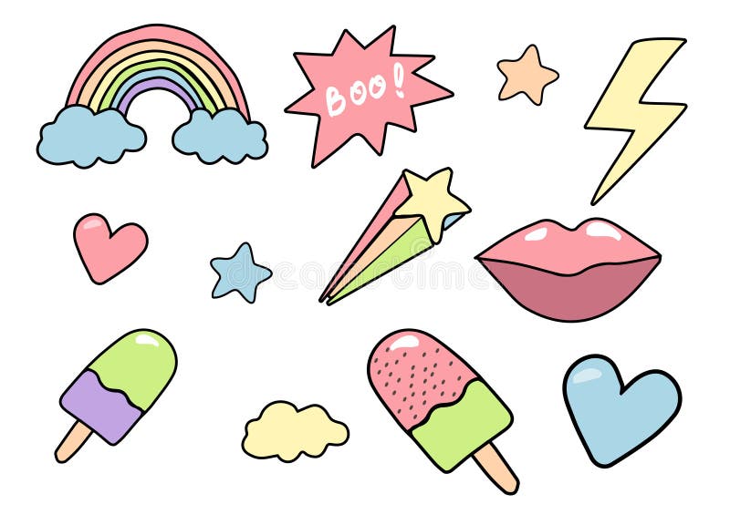 Set of hand drawn labels stock illustration. Illustration of quality ...