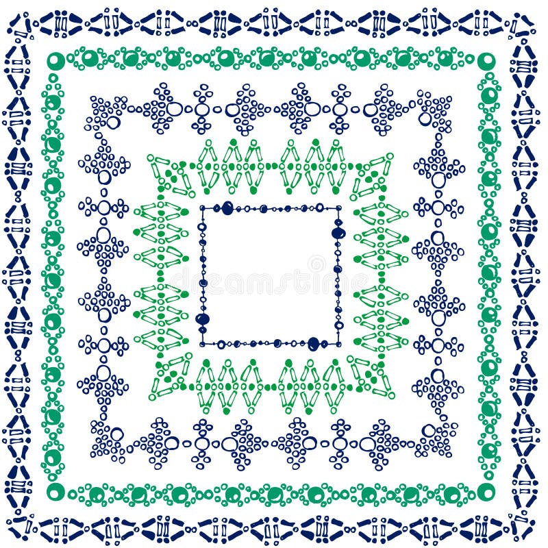 Set of Hand Drawn Pattern Brushes. Natural Vector Brushes. Stock ...