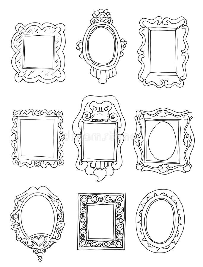 Hand-drawn doodle frames stock vector. Illustration of doodle - 26652514