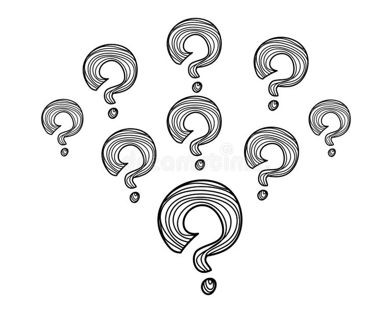 Set of Hand Drawn Question Marks. Doodle Questions Marks Stock Vector ...