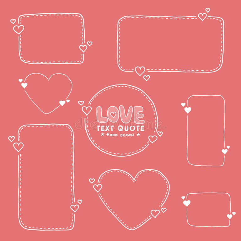 Set of Hand Drawn Quote Dashed Line Boxes Stock Illustration ...