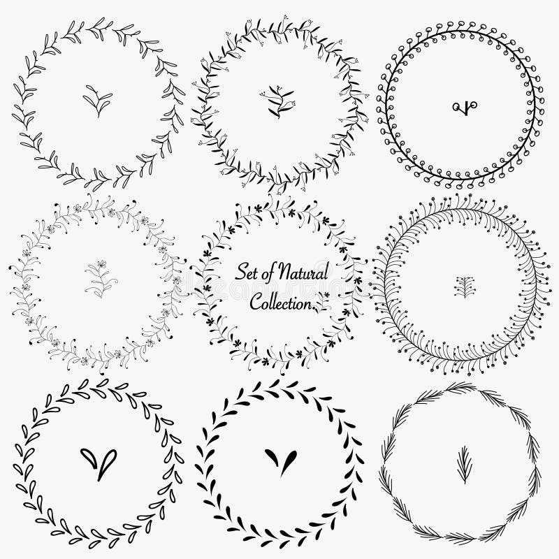 Set of Round Frames for Decoration. Stock Vector - Illustration of ...