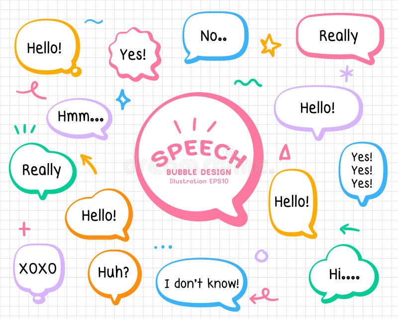 Set Hand Drawn Speech Bubbles. Empty Text Box Different Shapes Balloons ... Set Hand Drawn Speech Bubbles. Empty Text Box Different Shapes Balloons ...