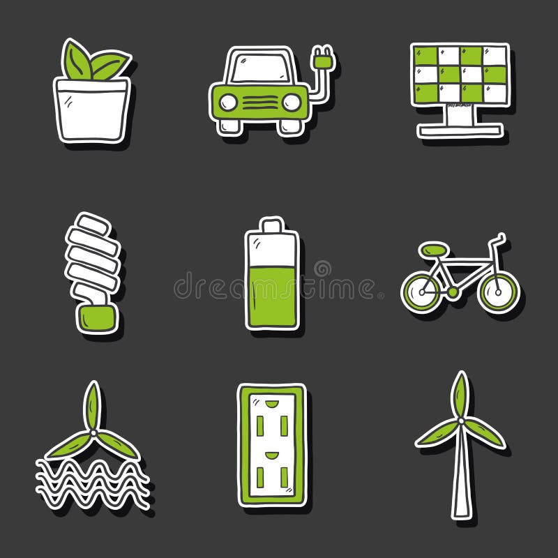 Solar Panel Sticker In Hand Stock Vector - Illustration of conservation ...