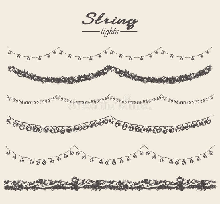 String Lights Doodle Stock Illustrations – 436 String Lights Doodle ...