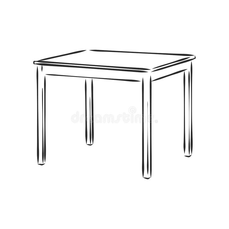 Set of Hand Drawn Tables, Vector Illustration, Table Vector Sketch ...