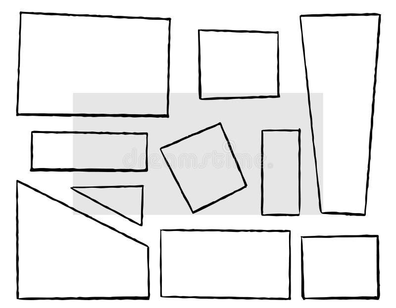 Set of Hand Drawn Text Boxes, Vector Graphics Stock Vector ...