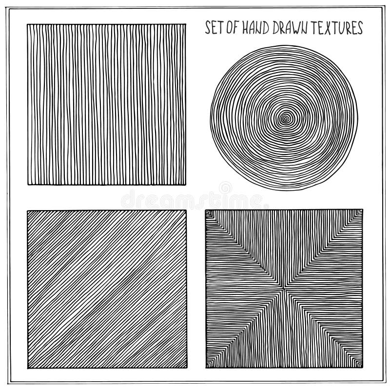 Set of Hand Drawn Textures stock vector. Illustration of element ...