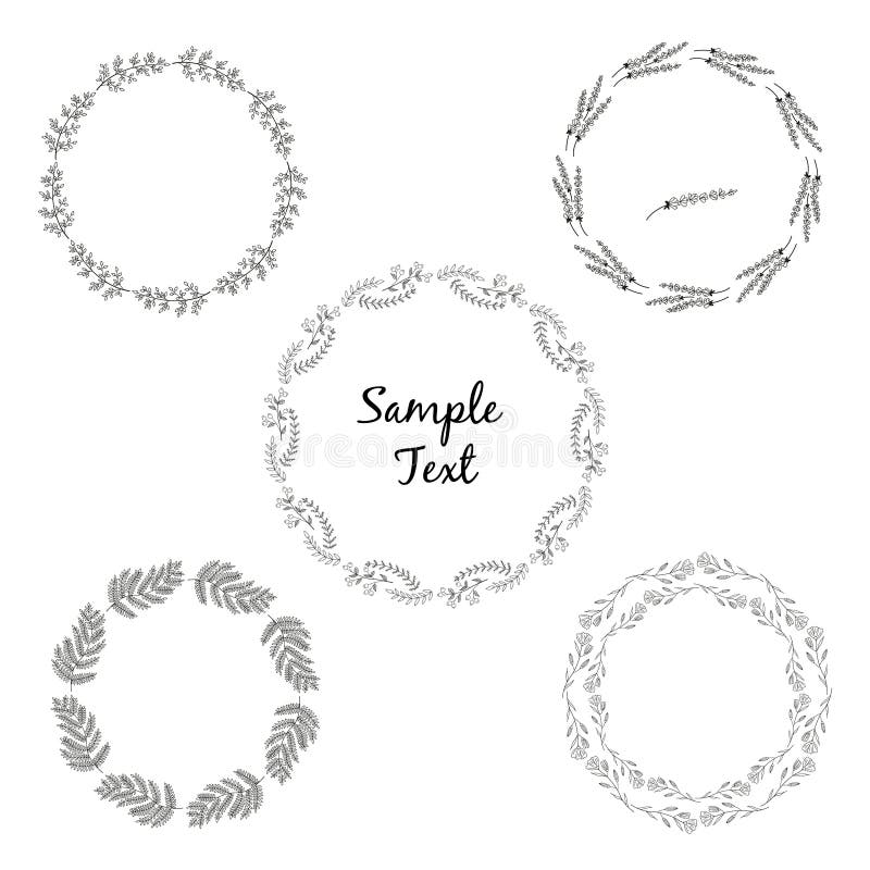 The Set of Hand Drawn Vector Circular Decorative Elements Stock Vector ...