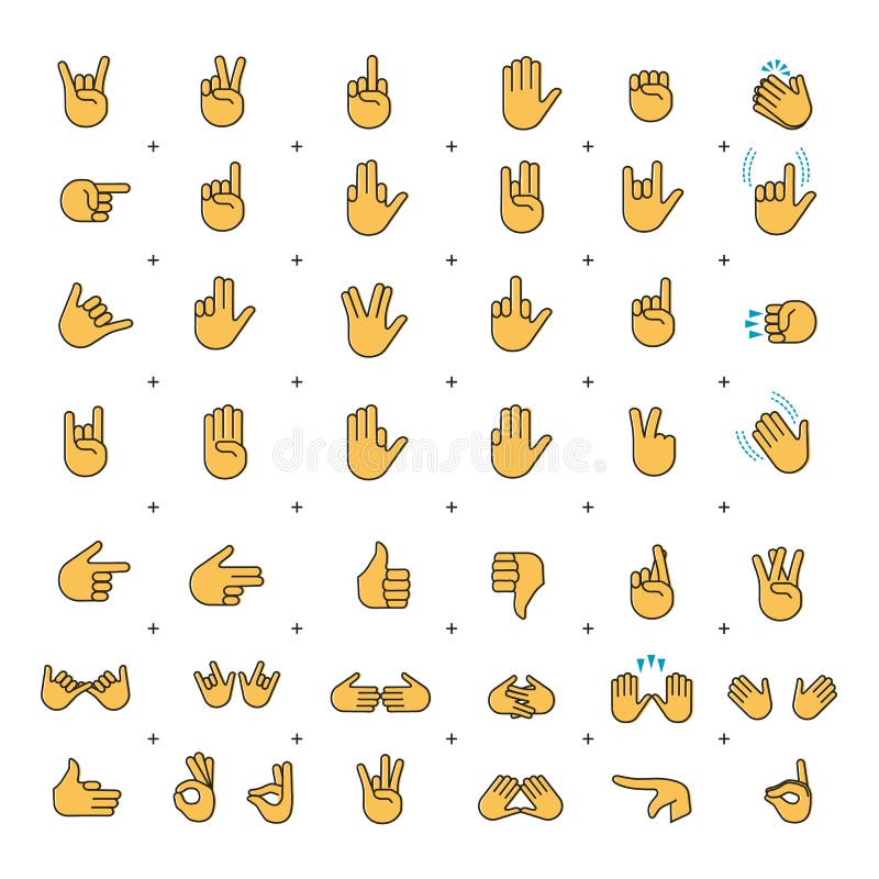 Gestures Emoji Stock Illustrations – 908 Gestures Emoji Stock ...