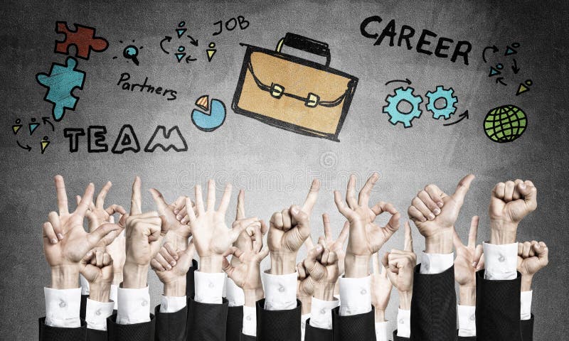 Set of hand gestures stock image. Image of finance, signal - 73745063