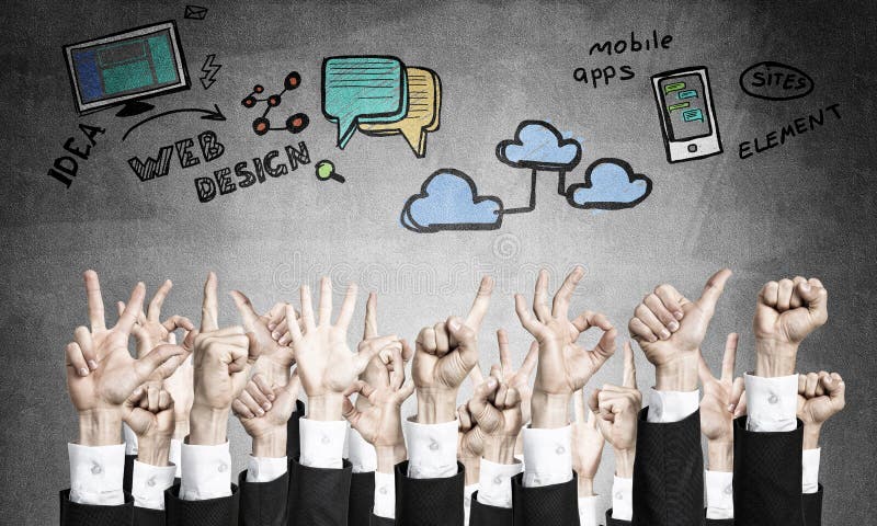 Set of hand gestures stock photo. Image of gesturing - 76620784