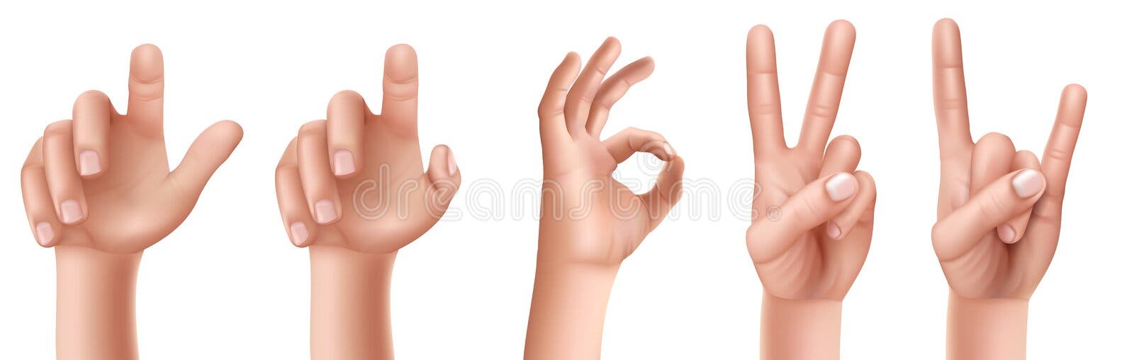 Human Palm Dressed In White Glove Gesticulation Stock Vector