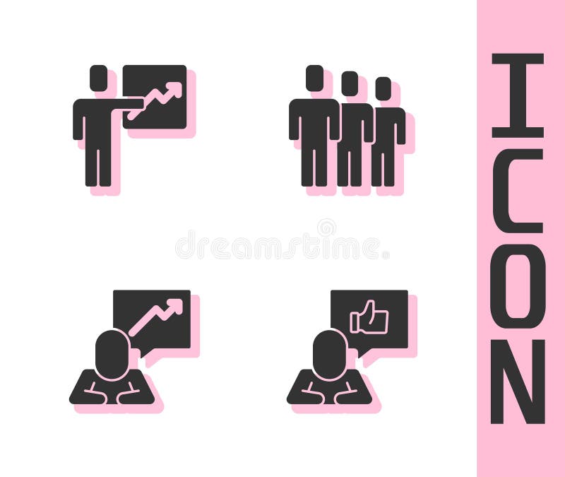 Set Hand Like, Team Leader, and Users Group Icon. Vector Stock Vector ...