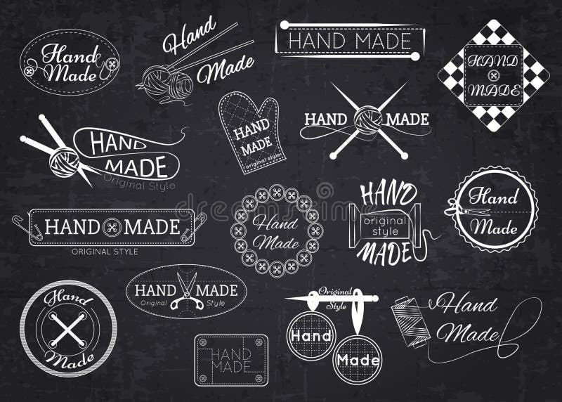 Set of Vintage Retro Handmade Badges, Labels and Stock Vector ...