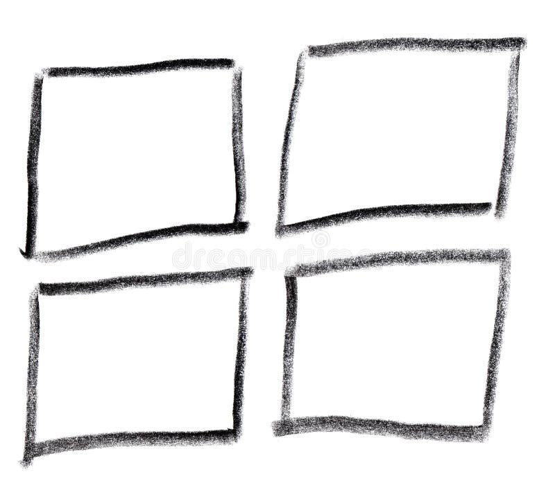 Hand Drawn Rectangles with Black Color Stock Illustration ...