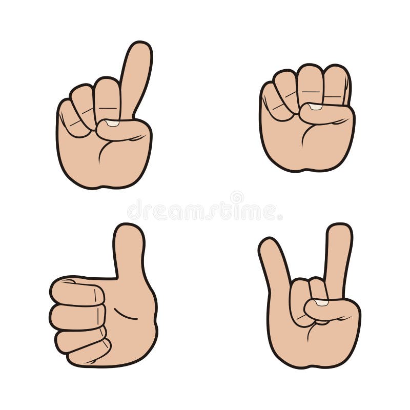 Set Hand Signals Stock Illustrations – 675 Set Hand Signals Stock ...