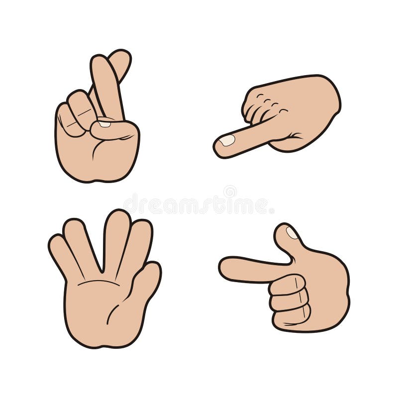 Set of hand signals stock illustration. Illustration of symbol - 85115144