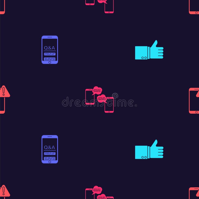 Set Hand Thumb Up, Mobile Question Exclamation, Chat Messages Mobile ...