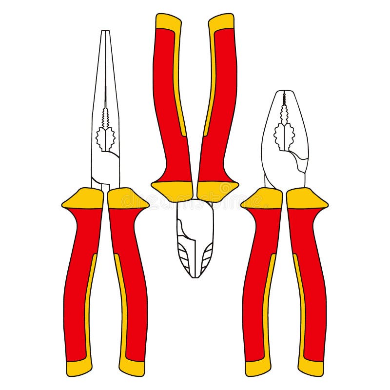 Pliers Side Cutters Stock Illustrations – 124 Pliers Side Cutters Stock ...